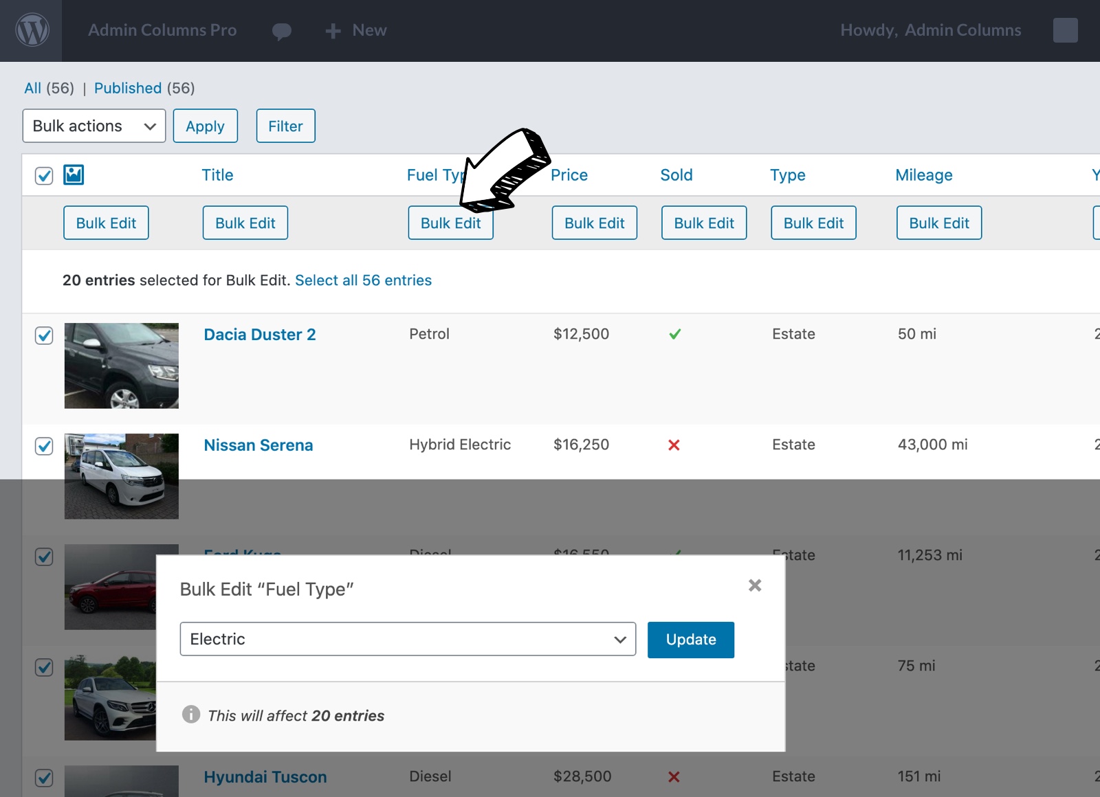 Admin Columns Pro - Manage, filter, sort and edit content in one overview Admin Columns Pro - Manage, filter, sort and edit content in one overview