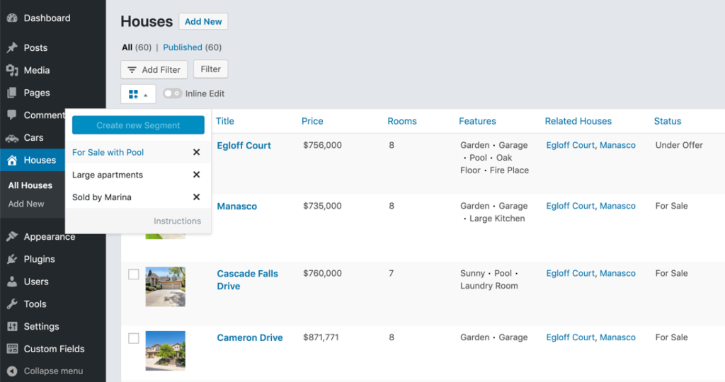 Smart Filters for any WordPress list table - Admin Columns Pro