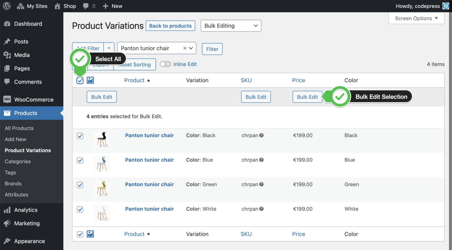 How To Bulk Edit Product Variations In Woocommerce Our Tips For