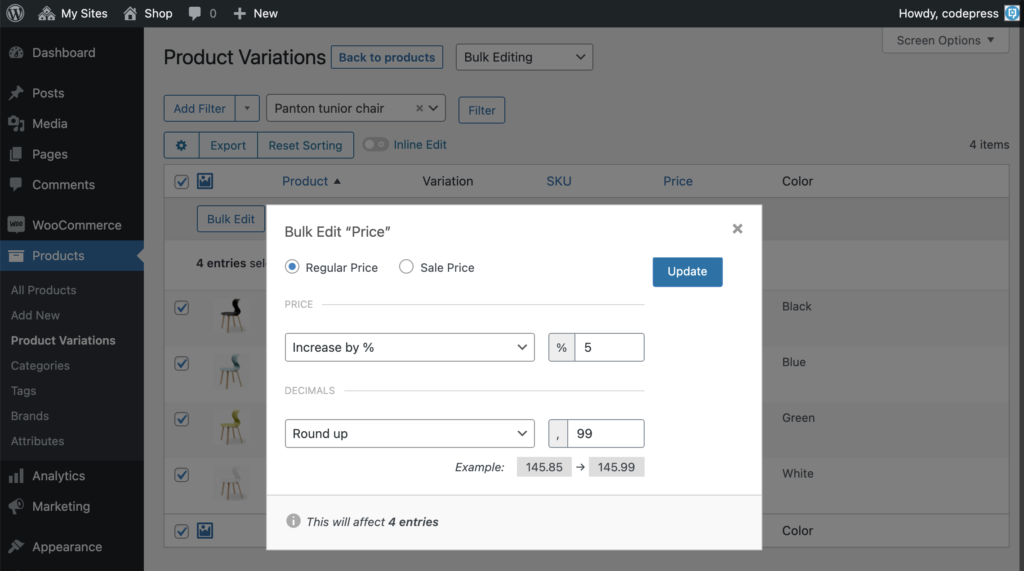 How To Bulk Edit Product Variations In Woocommerce Our Tips For