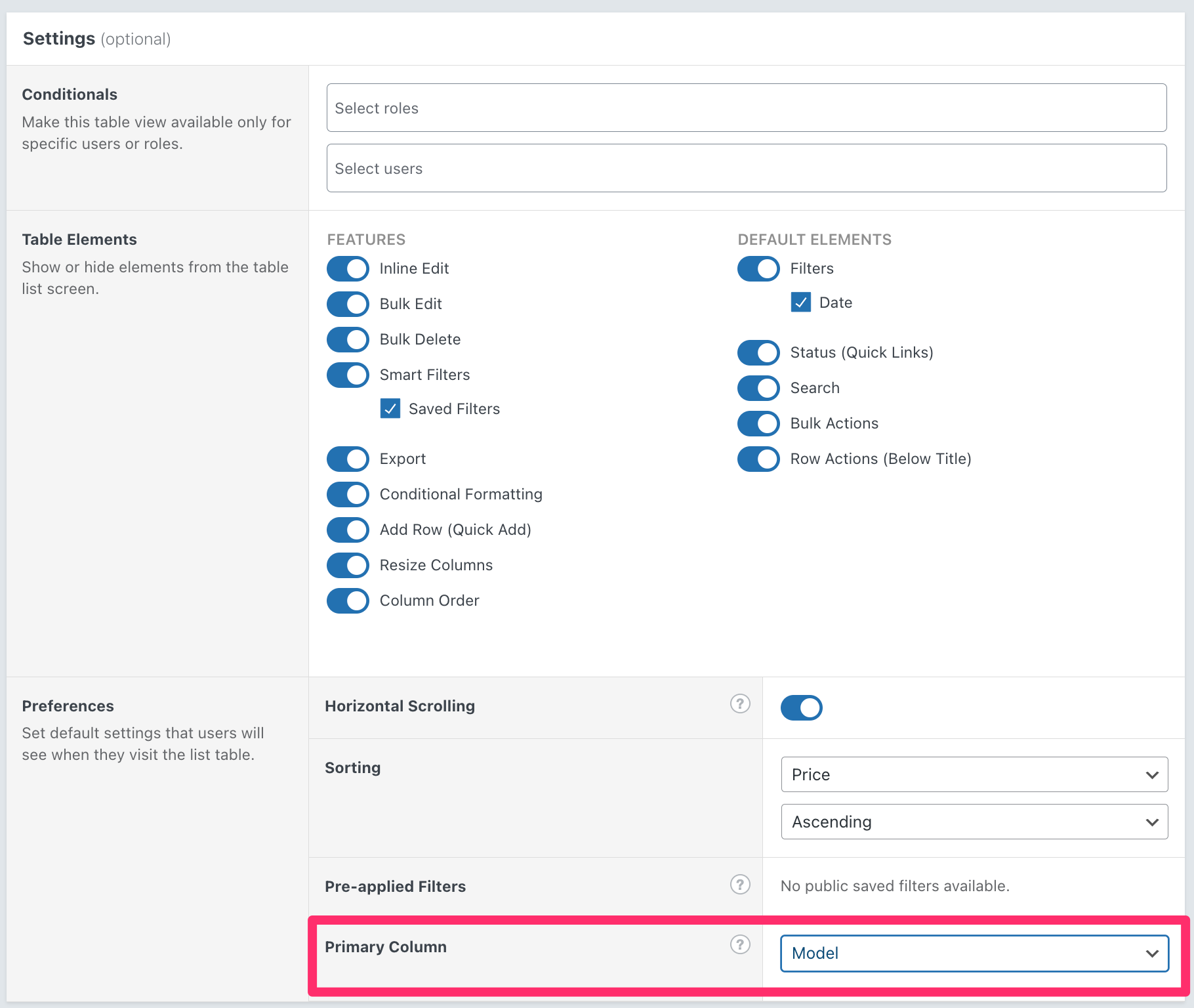 The Primary Column Admin Columns