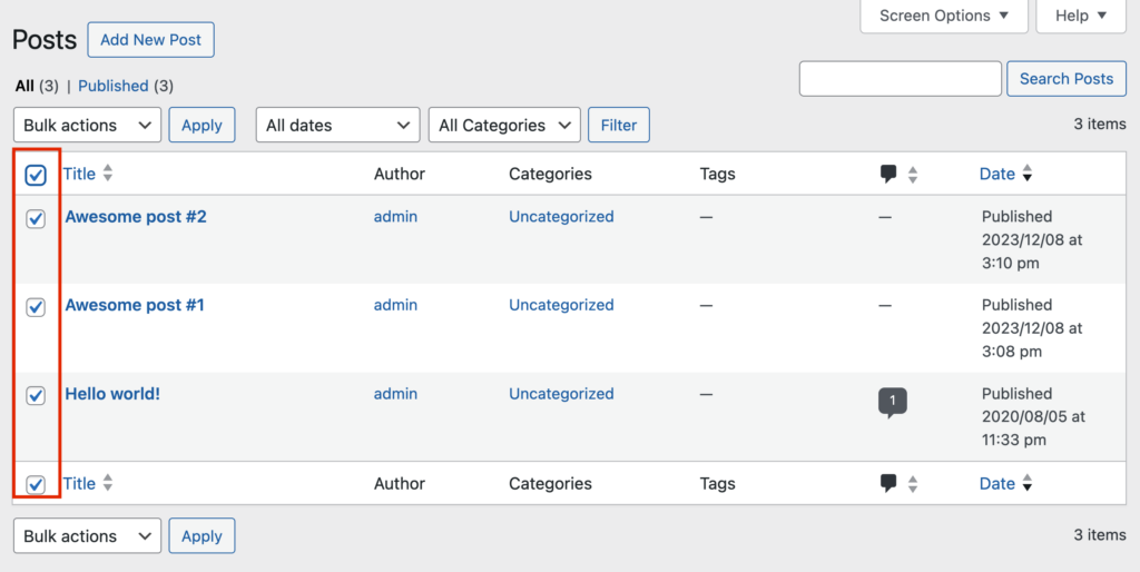 Making Bulk Edits in WordPress: A Comprehensive Guide - Blog - Admin Columns Pro