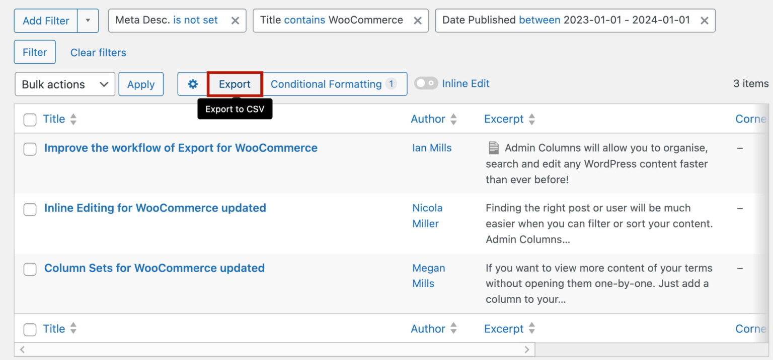 Exporting WordPress Posts: A Step-by-Step Guide - Blog - Admin Columns