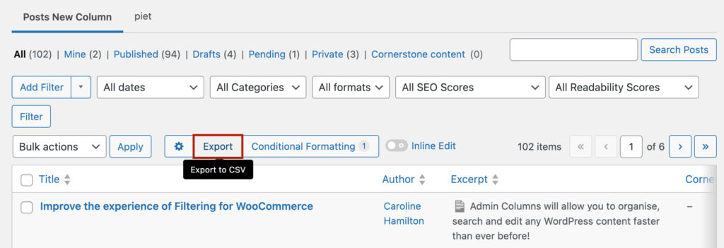 Exporting WordPress Posts: A Step-by-Step Guide - Blog - Admin Columns