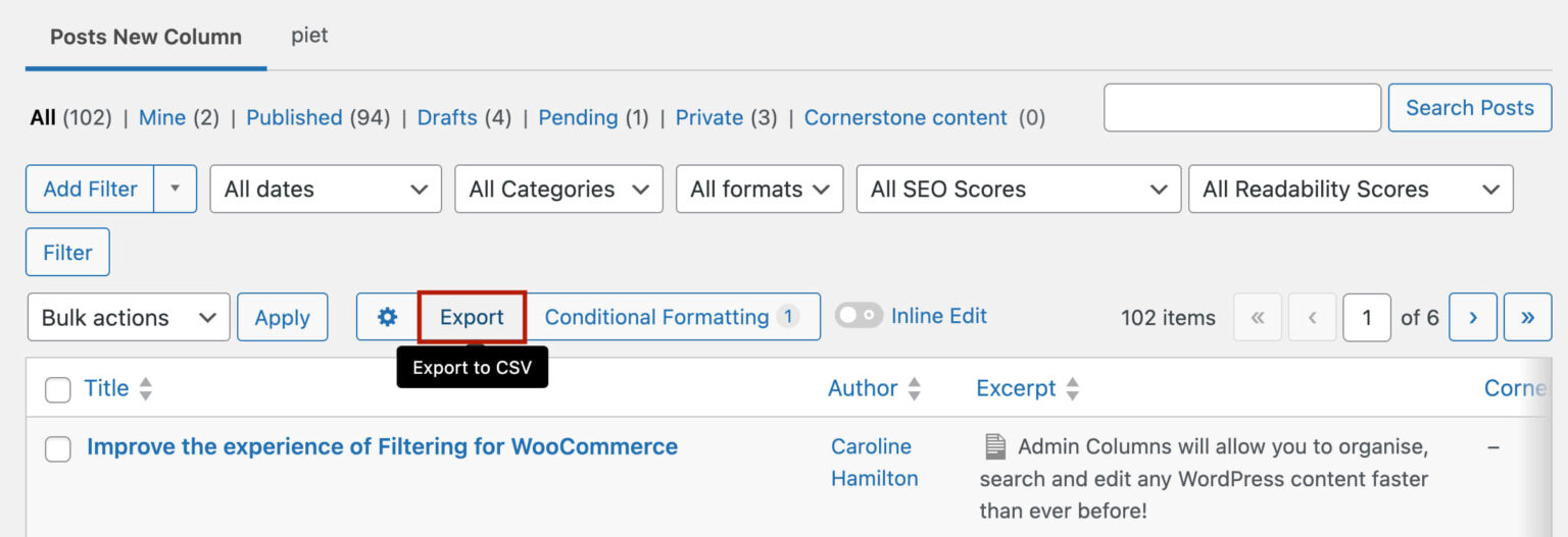 Exporting WordPress Posts: A Step-by-Step Guide - Blog - Admin Columns