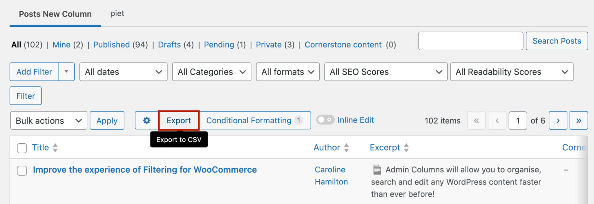 Exporting WordPress Posts: A Step-by-Step Guide - Blog - Admin Columns