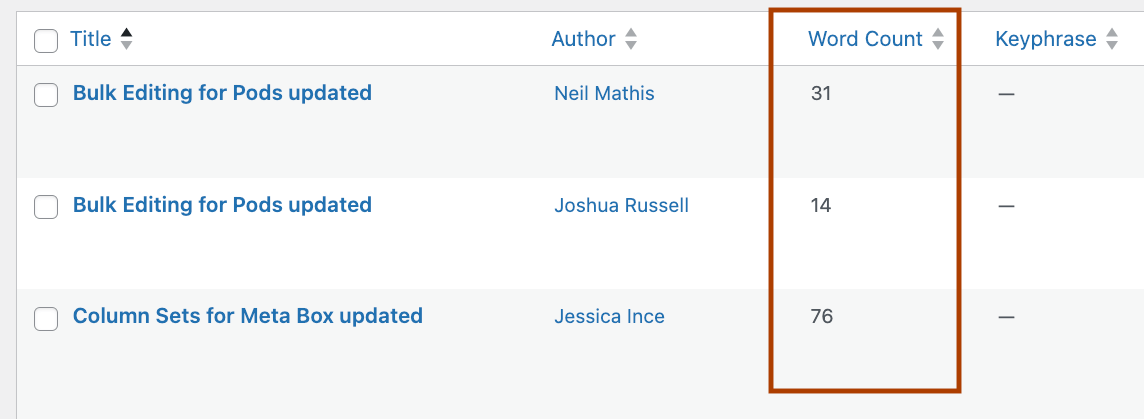 Tips to View and Control Word Counts in WordPress - Blog - Admin Columns