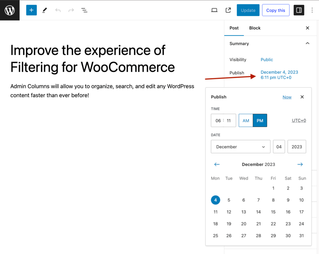Novice Guide: Successfully Backdating Your WordPress Posts - Blog - Admin Columns