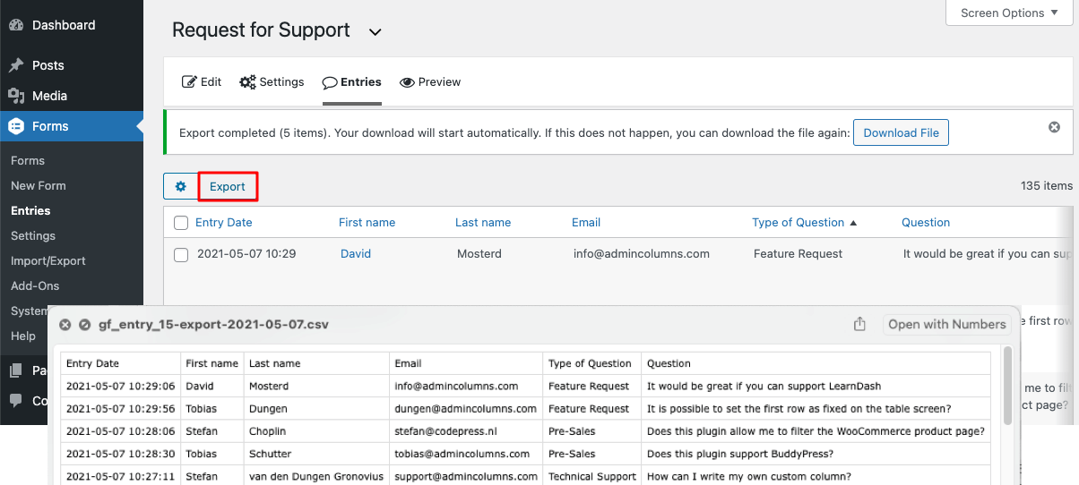 How to Effortlessly Bulk Update and Manage Gravity Forms Entries - Blog - Admin Columns